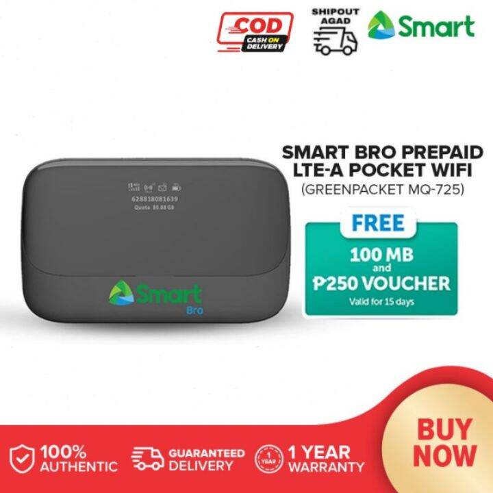 SMART Bro Prepaid LTE-A Pocket WiFi Advanced (Greenpacket MQ-725) | Lazada PH