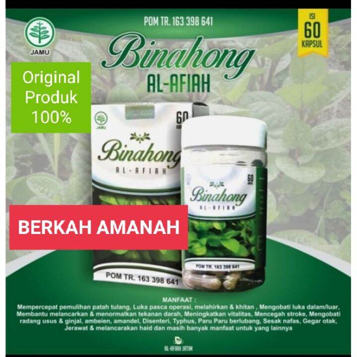 Kapsul Ekstrak Daun Binahong Al Afiah 60 Kapsul - BERKAH AMANAH | Lazada Indonesia