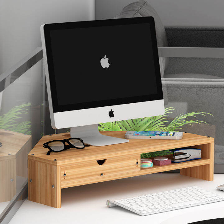 Office Desktop Triangle Computer Monitor Elevated Shelf Corner Screen ...