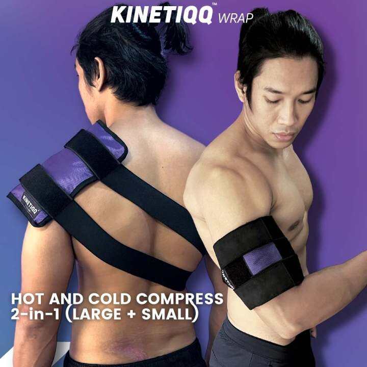KINETIQQ Wrap (2in1) Large + Small Hot and Cold Compress Adjustable Ice ...