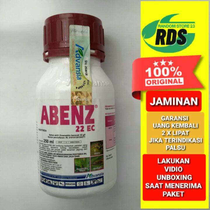 100% ORIGINAL INSEKTISIDA ABENZ 22 EC 250 ML EMAMEKTIN BENZOAT | Lazada ...