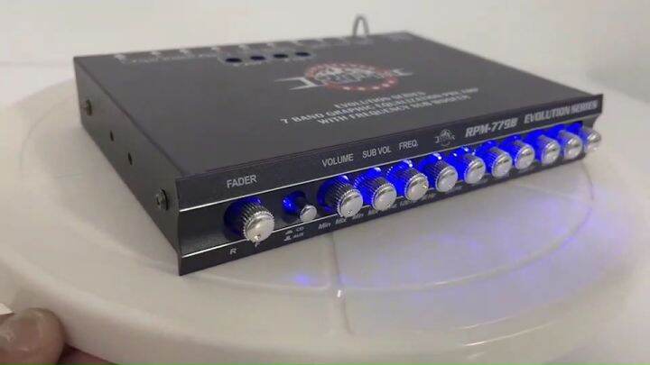 สินค้าใหม่ 100%) ปรีแอมป์รถ PREAMP ยี่ห้อ RPM รุ่น RPM-779B สีดำ ปรีปรับเสียง 7 แบนด์ | Lazada.co.th