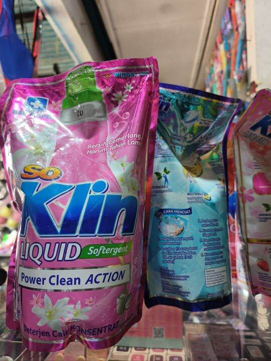 Deterjen Cair So Klin Liquid Softergent Power clean ACTION 750ml | Lazada Indonesia