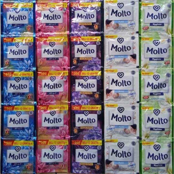 MOLTO INDONESIA HALAL SOFTENER TRAVEL PACK / DOBI USAGE MOLTO 11ml VARIOUS SMELL | Lazada