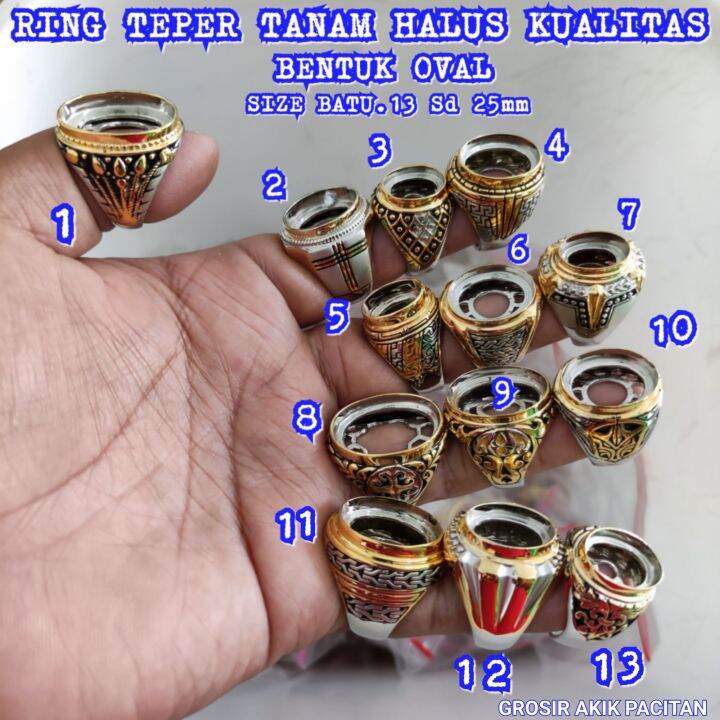RING TEPER TANAM BENTUK OVAL KOMBINASI AWET KUALITAS KOMPLIT | Lazada ...