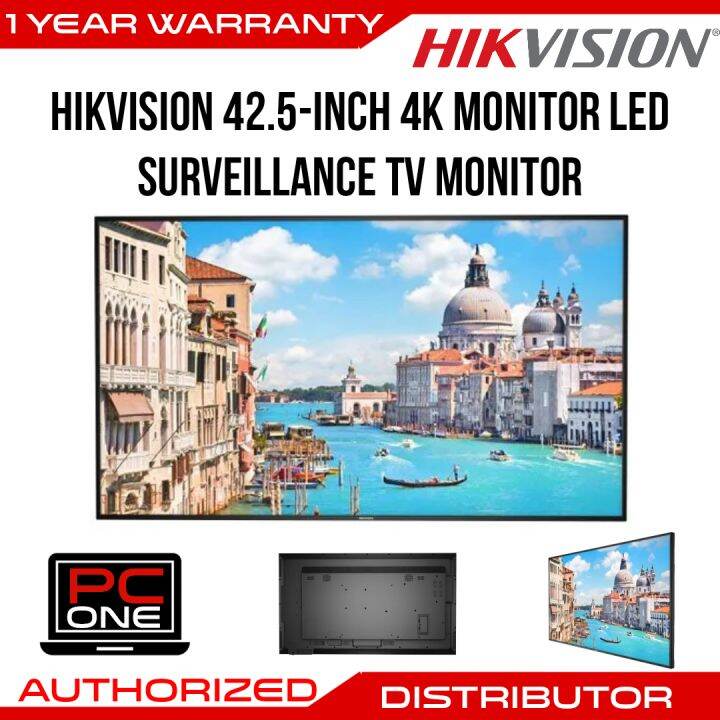DS-D5043UC HIKVISION 42.5-inch 4K Monitor LED Surveillance TV Monitor ...