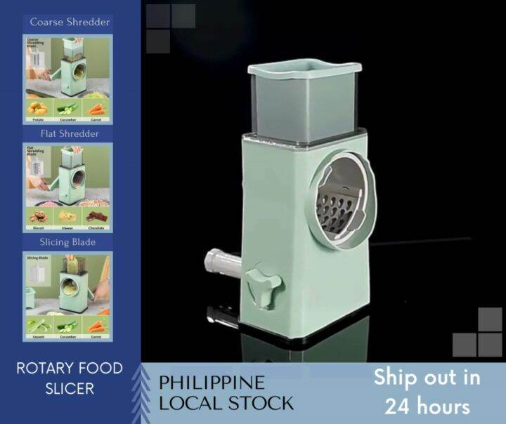 iLIVING Rotary Vegetable and Fruit Cutter Grater Slicer Manual Slicer ...