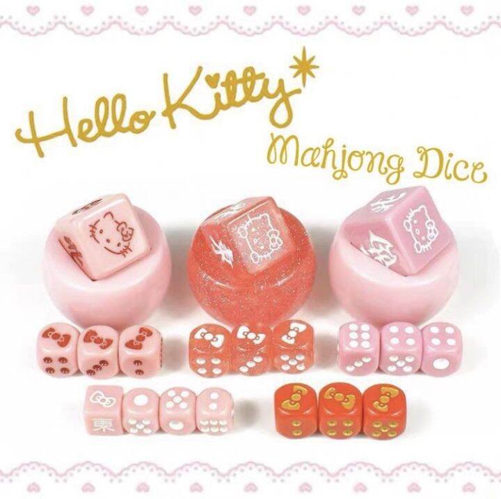 💕 Ready Stocks SG Seller💕 Hello Kitty Mahjong Wind Direction 3 Dice Set ...