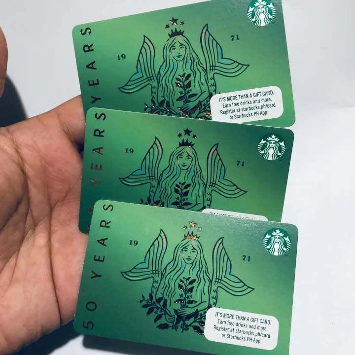 50 Years Starbucks Siren Green Paper Gift Card -USABLE (C-5) | Lazada PH