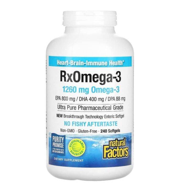 Natural Factors, Rx Omega-3, 240 Softgels | Lazada.co.th