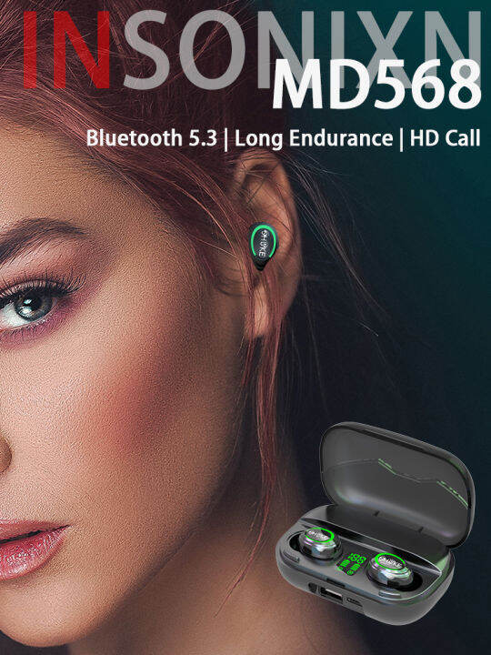 TWS V5.2 wireless stereo earbuds gaming hands-free low latency dual ...