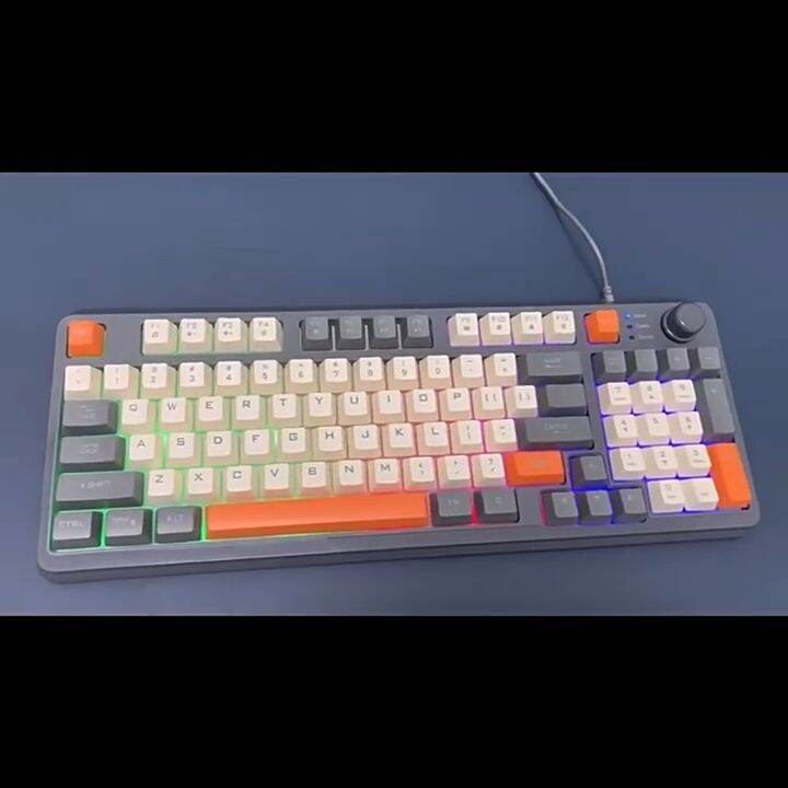 Bàn phím giả cơ chuyên game K82 thiết kế 94 phím nhỏ gọn có đèn led 7 ...
