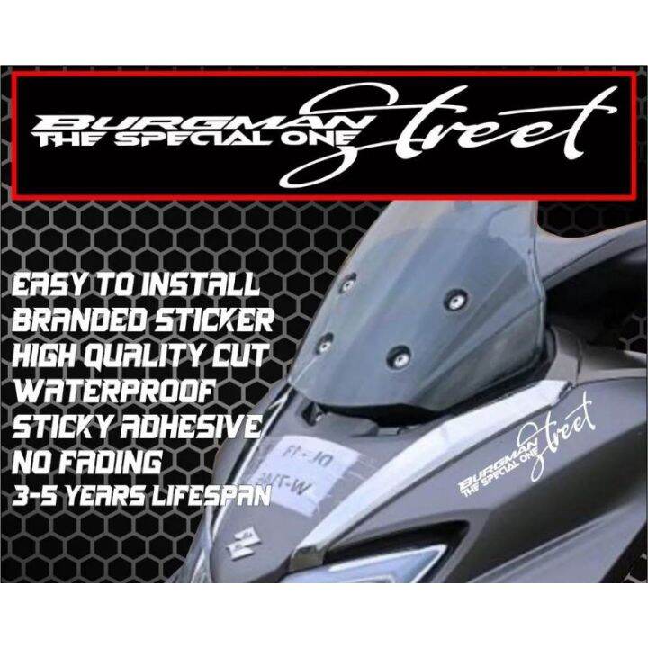 SUZUKI BURGMAN THE SPECIAL ONE STREET MOTORCYCLE STICKER WATERPROOF ...