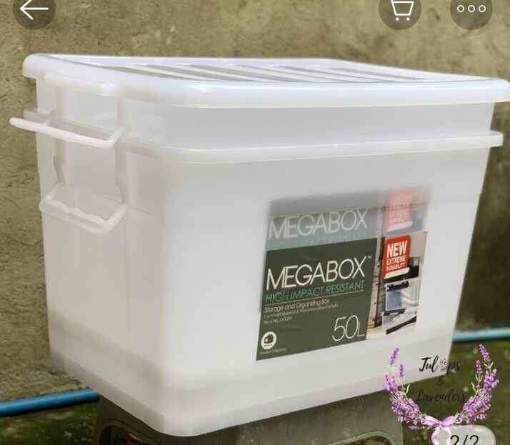 50 liters Megabox Transparent storagebox | Lazada PH