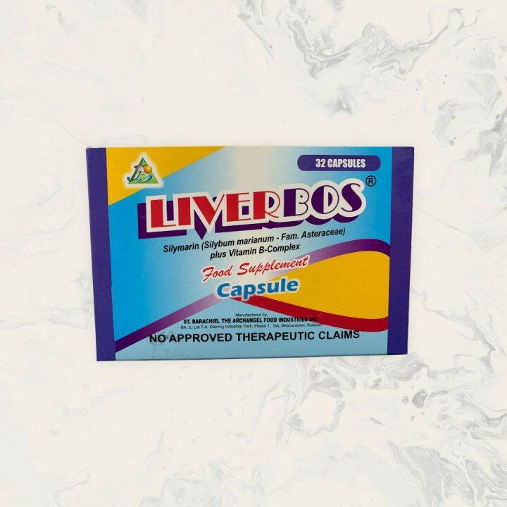 LIVERBOS Silymarin + Vitamin B-Complex (Food Supplement ) 32capsules ...