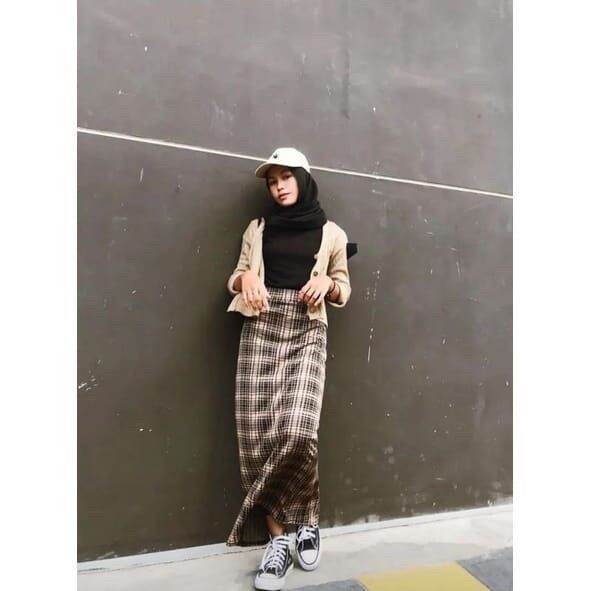 ROK SPAN TARTAN//ROK SPAN KOTAK//ROK KOREAN | Lazada Indonesia