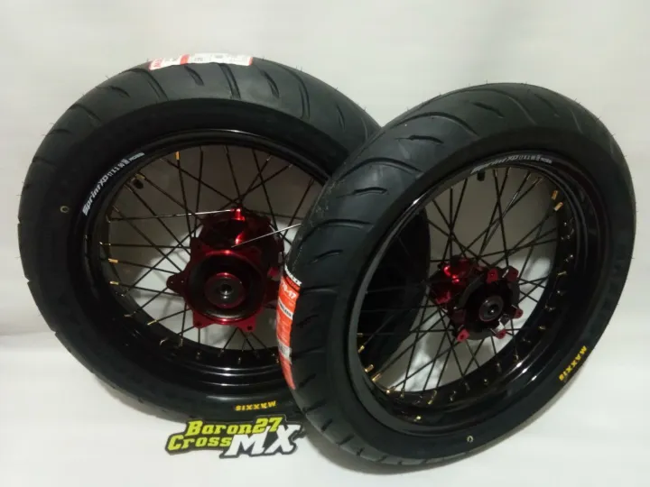 BAN SUPERMOTO CRF150 vrossi x scarlet | Lazada Indonesia