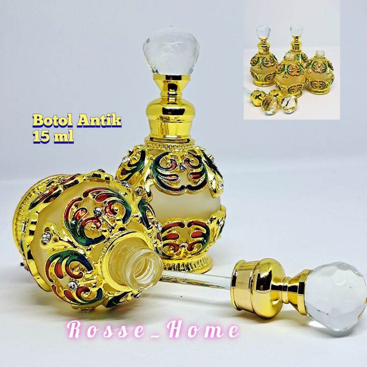 Botol Refill Parfum Antik Mewah/ Botol Kosong Asal Arab 15ml Gaya Turki ...
