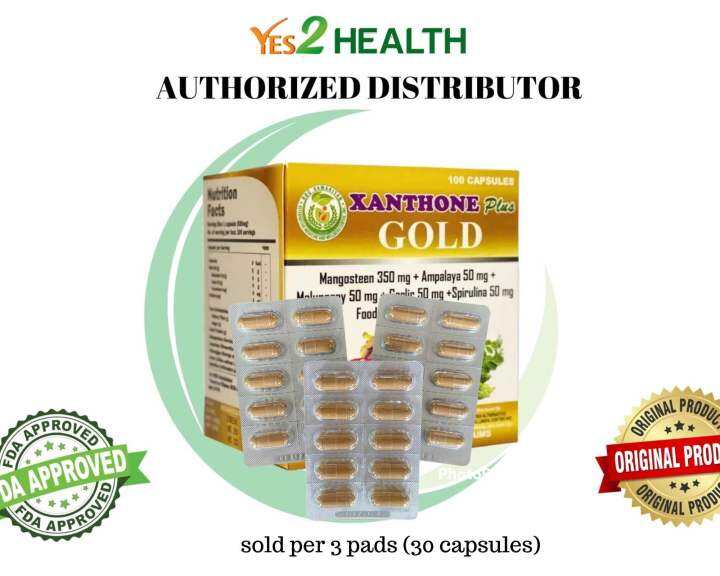 Xanthone Plus Gold- Sold per 3 pads/30 capsules | Lazada PH