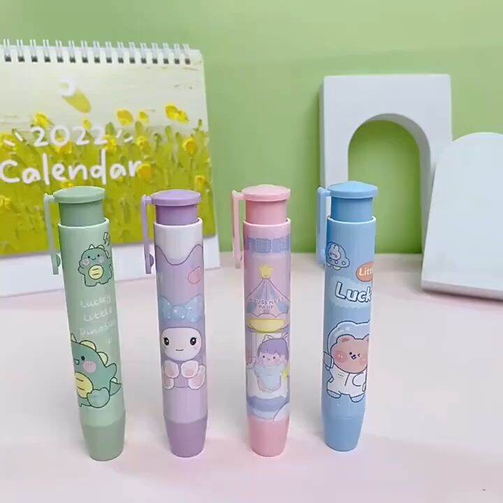 Creative Retractable Eraser Press Eraser Practical Typo Change Pencil ...