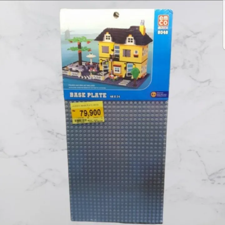 Mainan Anak Emco Brix Base Plate 48 x 24 Cm Menyusun Diorama Lego abu ...