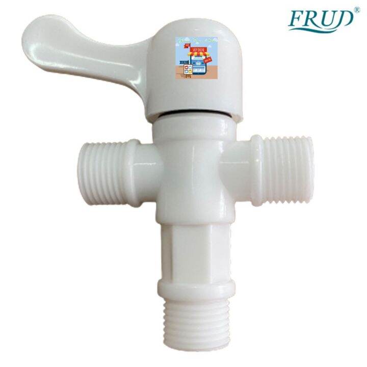 PLASTIC TWO WAY ANGLE VALVE DOUBLE STOP KRAN PLASTIK FRUD FRAP | Lazada ...
