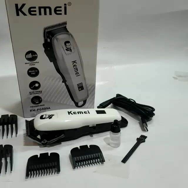 Mesin Cukur Rambut Cas Profesional Paket Barbershop KEMEI Indikator ...