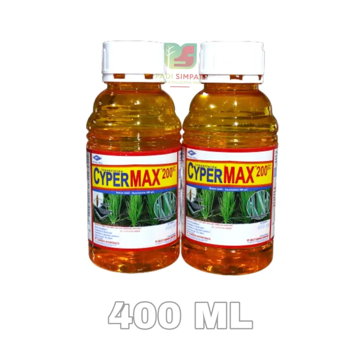 CyperMax 200EC 400 ml insektisida pembasmi trips, ulat grayak, pengorok ...