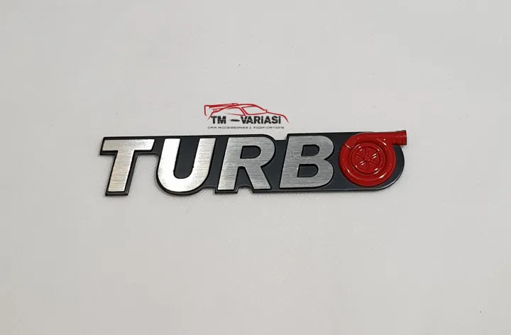 Emblem Logo Besi Tulisan TURBO Silver Dengan Logo | Lazada Indonesia