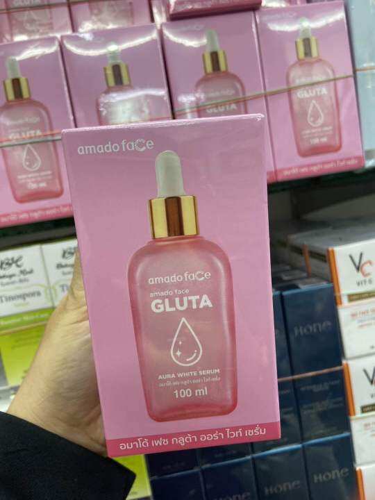 Amado Face Gluta Aura White Serum (100 ml.) อมาโด้ เฟซ กลูต้า ออร่า ...