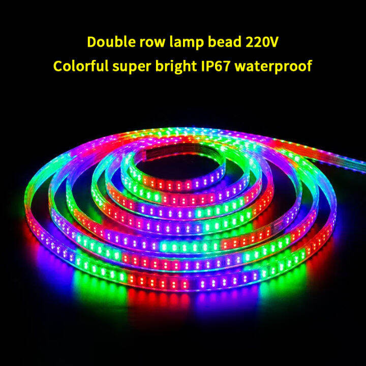 Led strip lamp outdoor waterproof 220V Led string lamp room connector ...