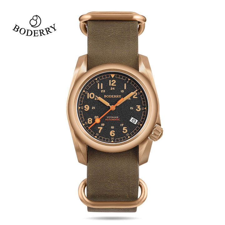 Boderry VOYAGER Field Watches Bronze Case Automatic Mechanical Watch ...