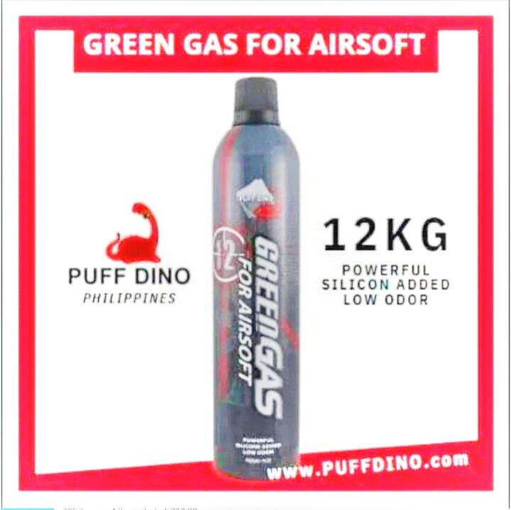 Puff Dino Black Original 12kg Green Gas For Toys Only Original for RECREATIONAL USE ONLY. #AEG # ...