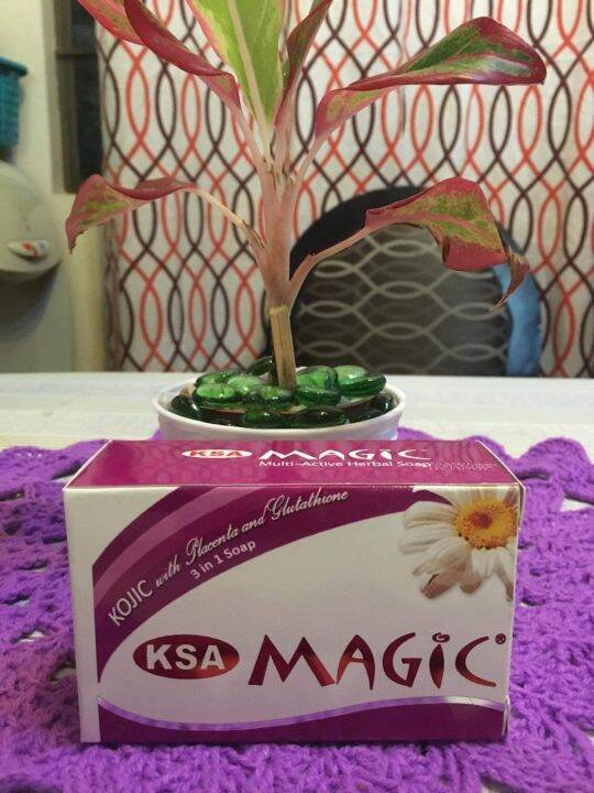 KSA Magic- Kojic with Placenta and.Glutathion 3 in 1 Soap | Lazada PH