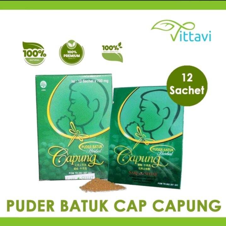 Puder Batuk Cap Capung - Obat Batuk Herbal Isi 12 Sachet | Lazada Indonesia