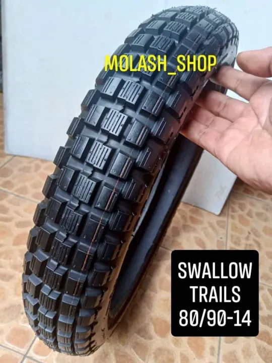 BAN SEMI TRAIL RING 14 IRC SWALLOW UKURAN 80/90-14 KONDISI BARU ...