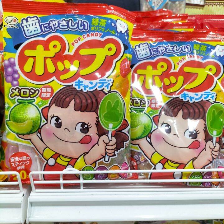 FUJIYA POP CANDY อมยิ้มเปโก๊ะ อมยิ้มผลไม้ญี่ปุ่น อมยิ้มฟันไม่ผุ (1ห่อมี ...