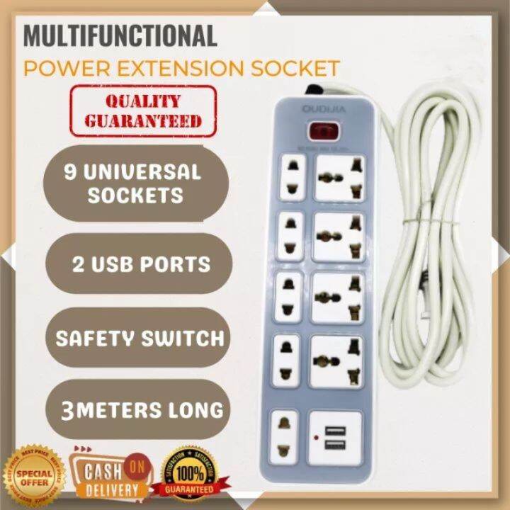 Original MultiFunction Socket High-power Multi-switch Socket 9 Outlet ...