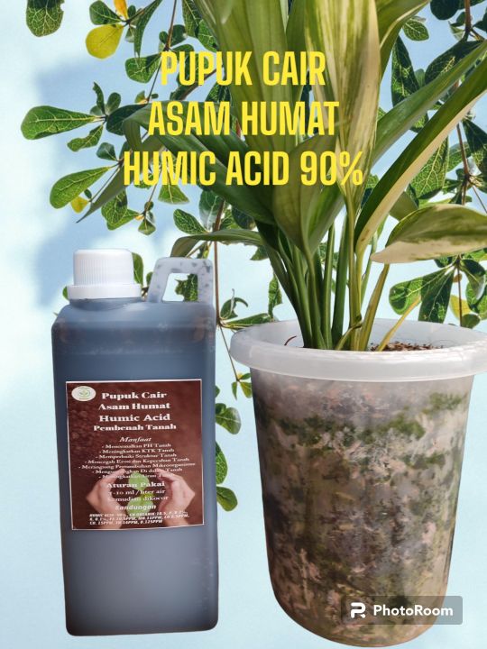 ASAM HUMAT PUPUK CAIR/HUMIC ACID 90% PEMBENAH TANAH KEMASAN 1 LITER | Lazada Indonesia