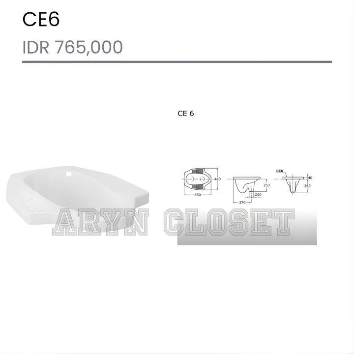 Closet Jongkok Toto Ce-6 Original | Lazada Indonesia