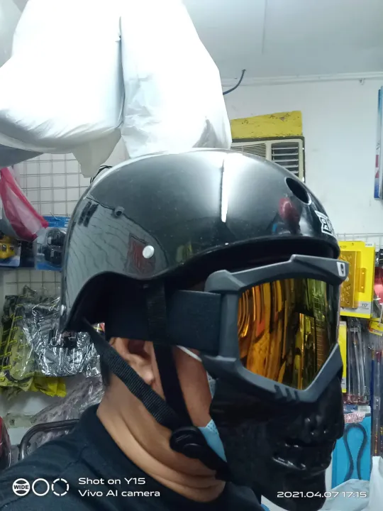 [BROOOMBROOMPEEP]Helmet For Bike Glossy Black Nut Shell Helmet !! SUPER ...