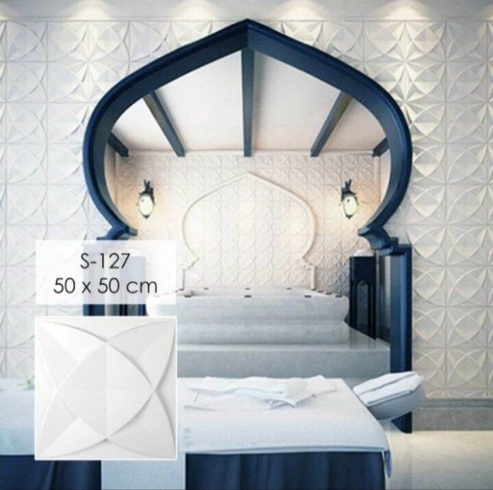 Wallpanel beton tempel 3dimensi varian motif dekorasi rumah ruangan ...