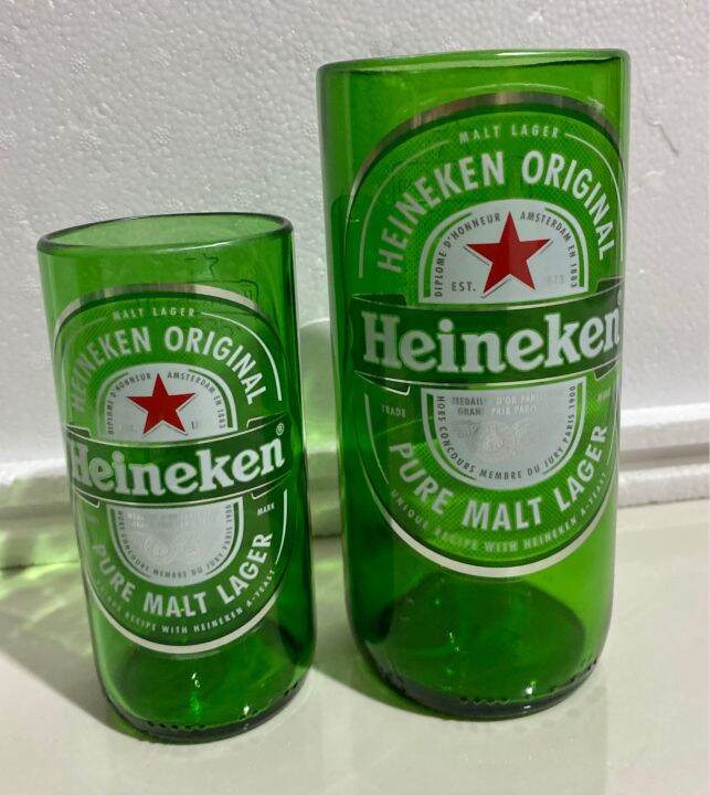 แก้วตัดจากขวด Heineken/Federbrau/Budweiser | Lazada.co.th