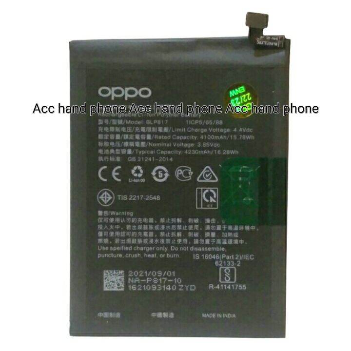 Baterai Oppo A15 2020 A15S 2021 BLP817 BLP-817 Original | Lazada Indonesia