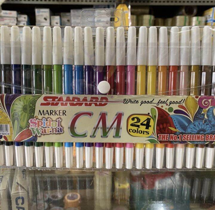 Spidol 24 warna STANDARD | Lazada Indonesia