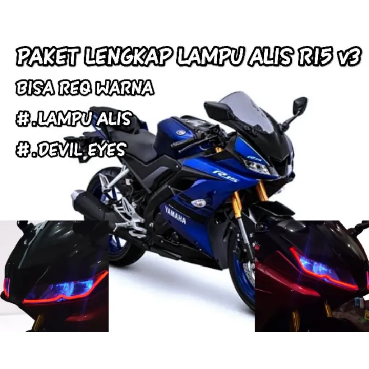 paket lengkap lampu alis r15 v3 | Lazada Indonesia