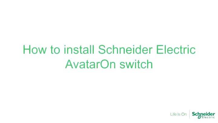 Schneider Electric Avatar On Full Series Switches With Fluorescent ...