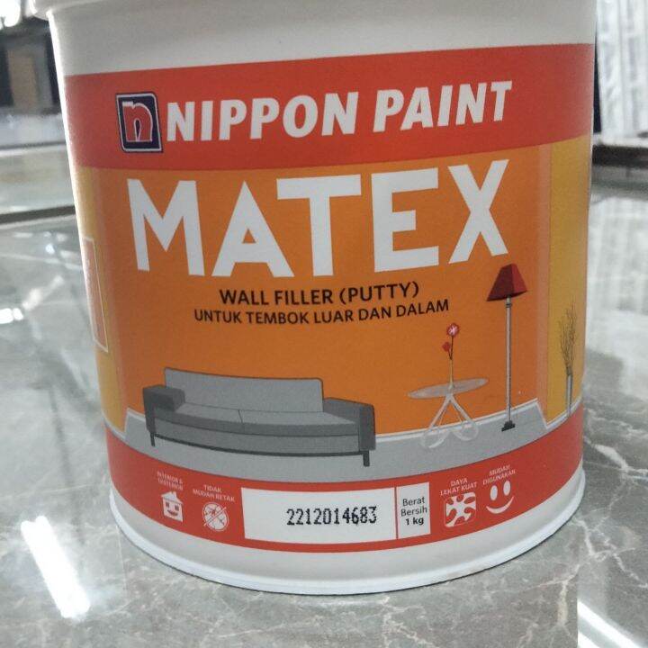 Matex putty/wall filler/Dempul tembok Nippon ni paint 1kg | Lazada Indonesia