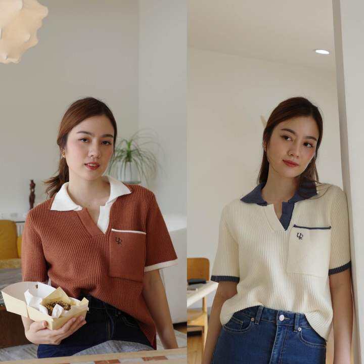 urban apparels | boyfriend polo เสื้อโปโลผ้า knit ทรง regular fit ...