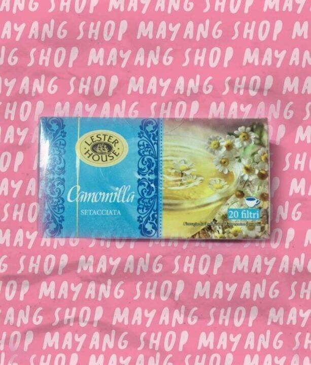 LESTER HOUSE CAMOMILLA TEA - Authentic Italian Product (20 Bags per box ...